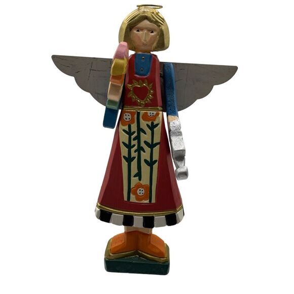 Holiday | Vintage Handcrafted Wooden Angel Exclusive Design By Midwest ...